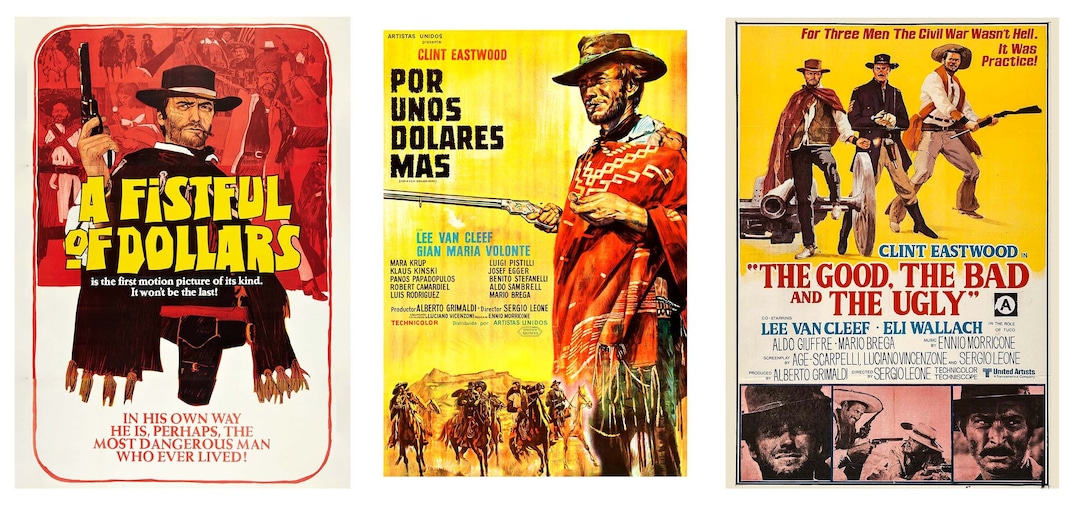 Dollars Trilogy Collection POSTER PRINTS Fridge Magnet Gift Set Sergio ...