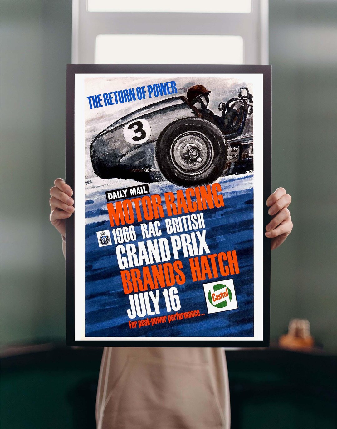 RAC British Grand Prix 1966 POSTER PRINT A5-A1 Vintage Retro Motor ...