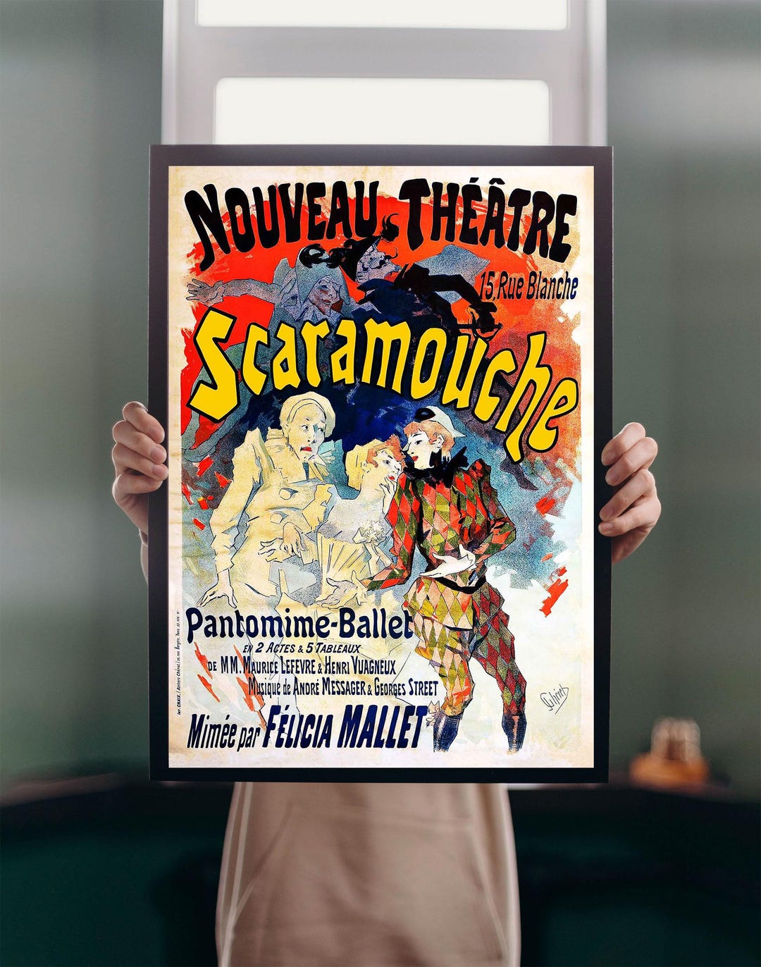 Nouveau Theatre Scaramouch 1891 POSTER PRINT A5-A1 Vintage French Show ...