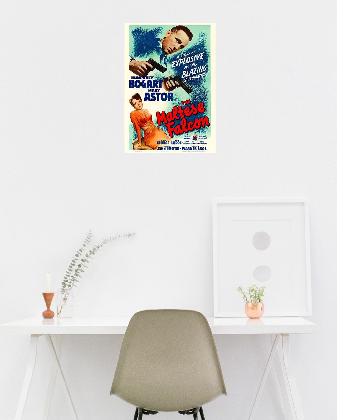 The Maltese Falcon 1941 Movie POSTER PRINT A5-A1 40s Humphrey Bogart ...