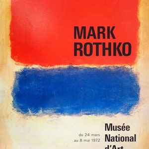 Mark Rothko 1972 Exhibition POSTER PRINT A5A1 Vintage Advert Paris ...