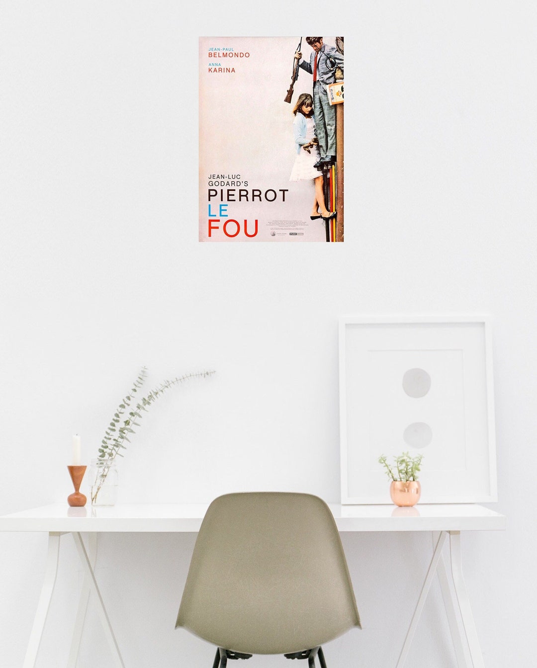 Pierrot Le Fou 1965 Movie POSTER PRINT A5A1 Jean-luc Goddard French ...