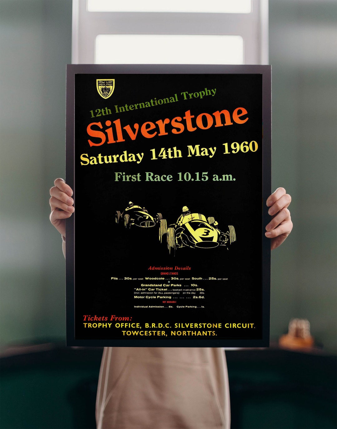 Silverstone British Grand Prix 1960 V2 POSTER PRINT A5A1 Vintage Retro ...
