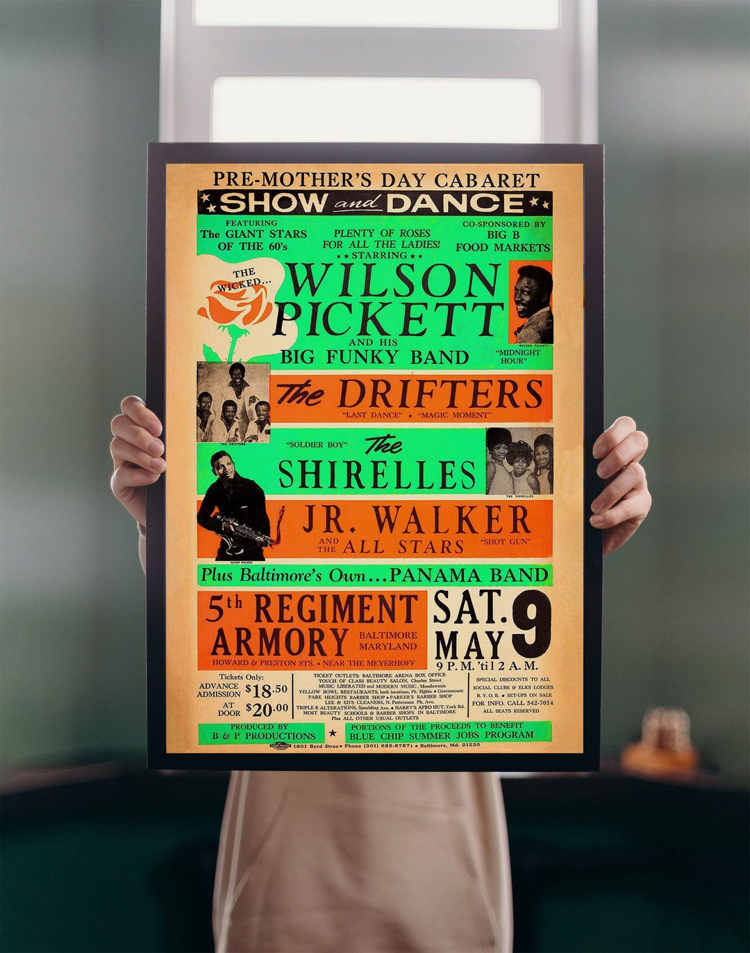 Wilson Pickett Live 80s/90s Music POSTER PRINT A5-A1 Baltimore Soul ...