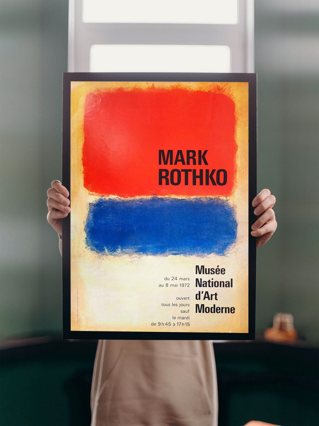 Mark Rothko 1972 Exhibition POSTER PRINT A5A1 Vintage Advert Paris ...