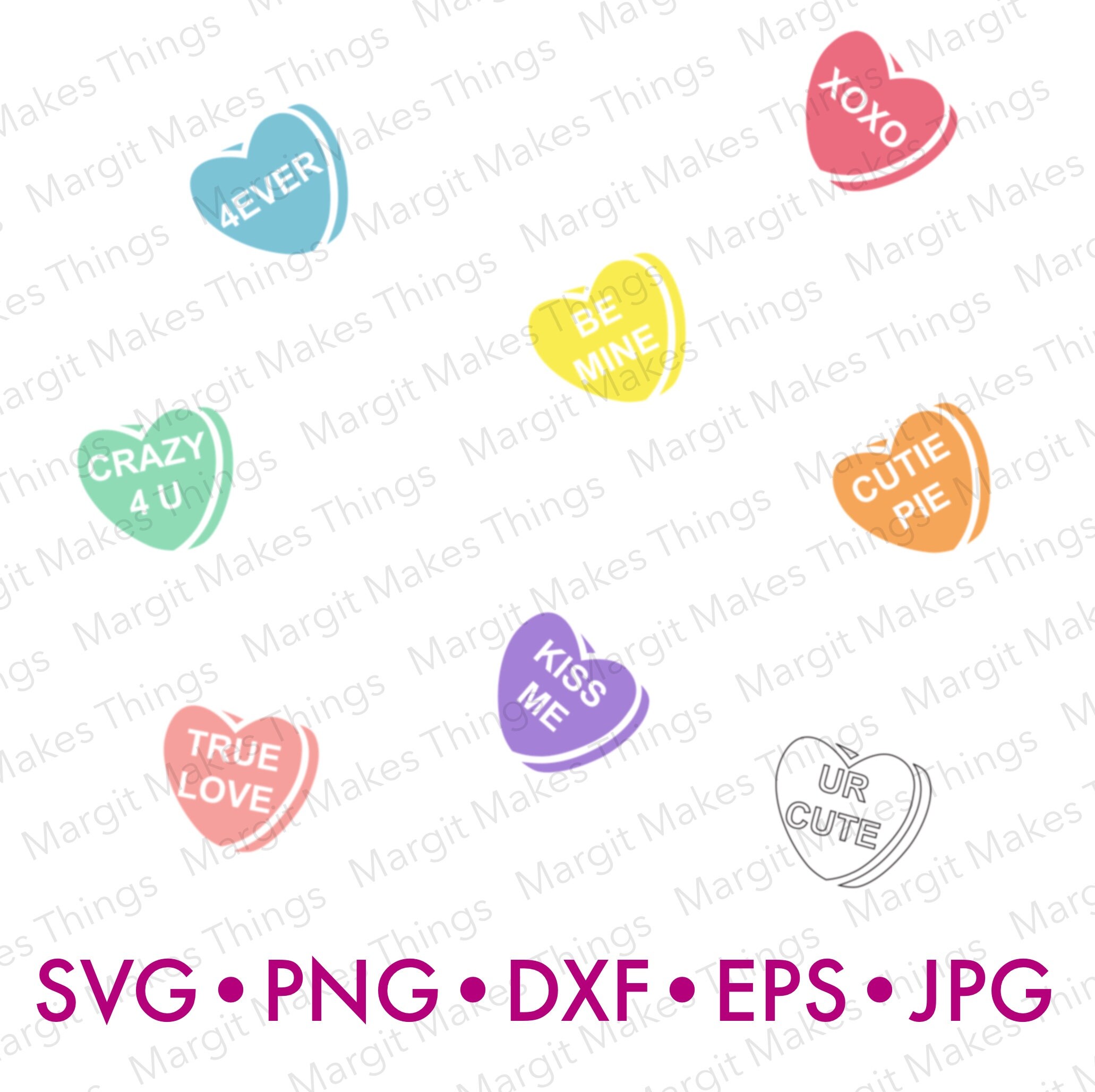 Conversation Hearts Bundle Instant Download - Etsy