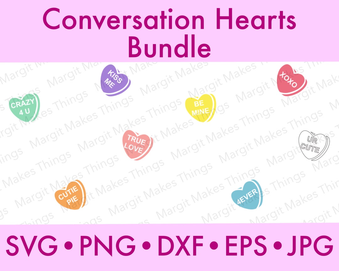Conversation Hearts Bundle Instant Download - Etsy