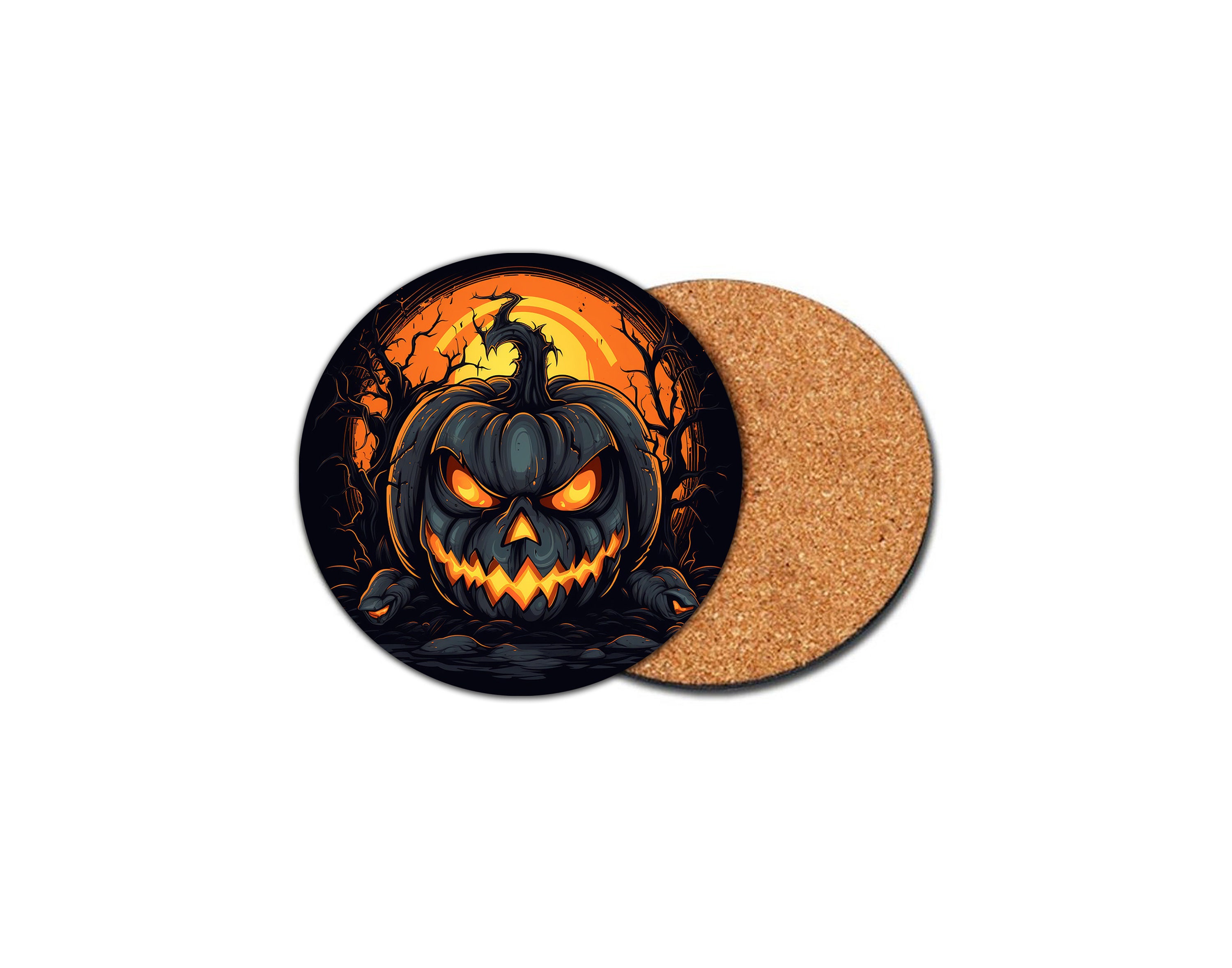 Halloween Coasters Pumpkin Ceramic Coasters Set of 4 Halloween - Etsy