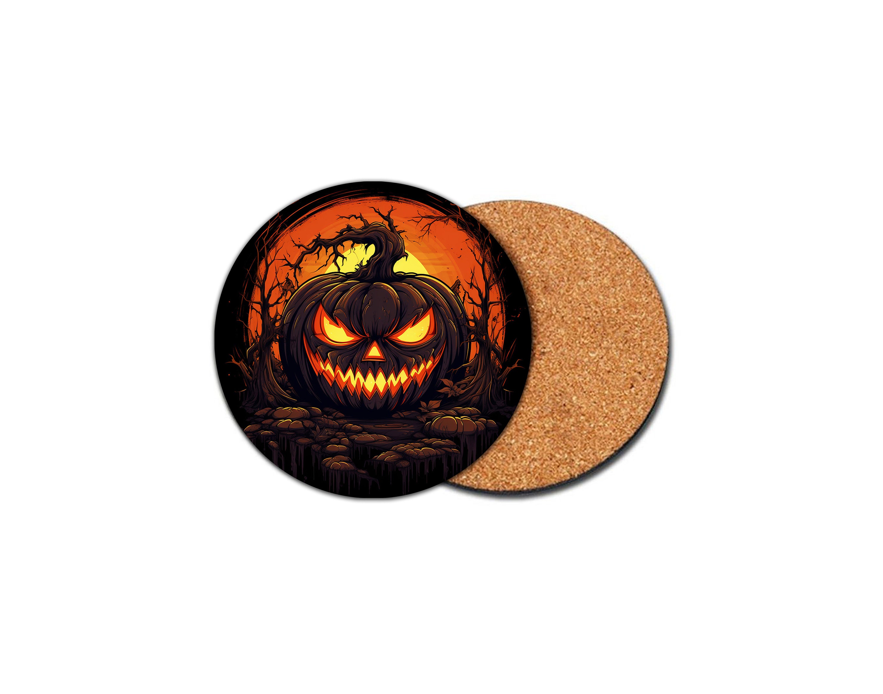 Halloween Coasters Pumpkin Ceramic Coasters Set of 4 Halloween - Etsy