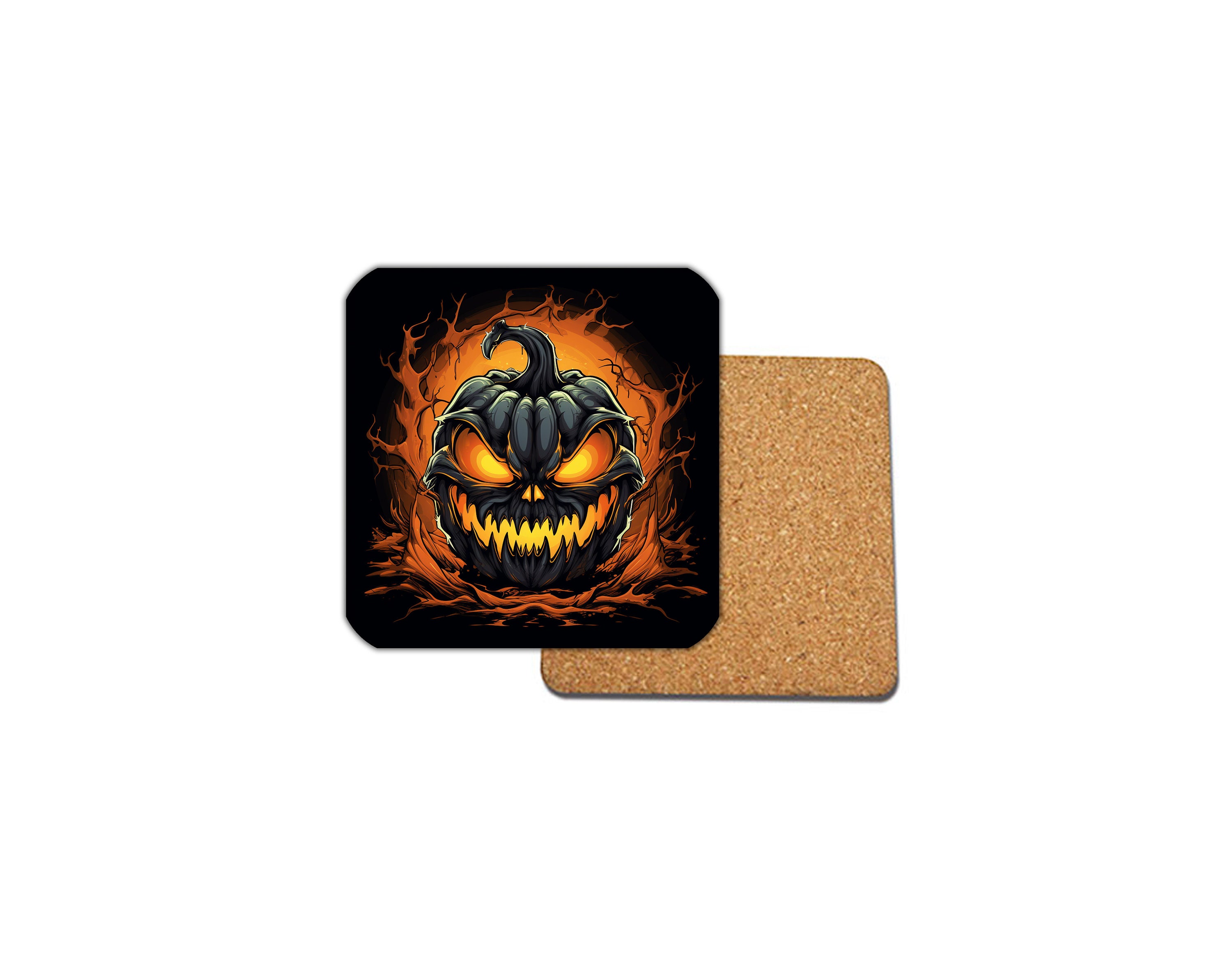 Halloween Coasters Pumpkin Ceramic Coasters Set of 4 Halloween - Etsy