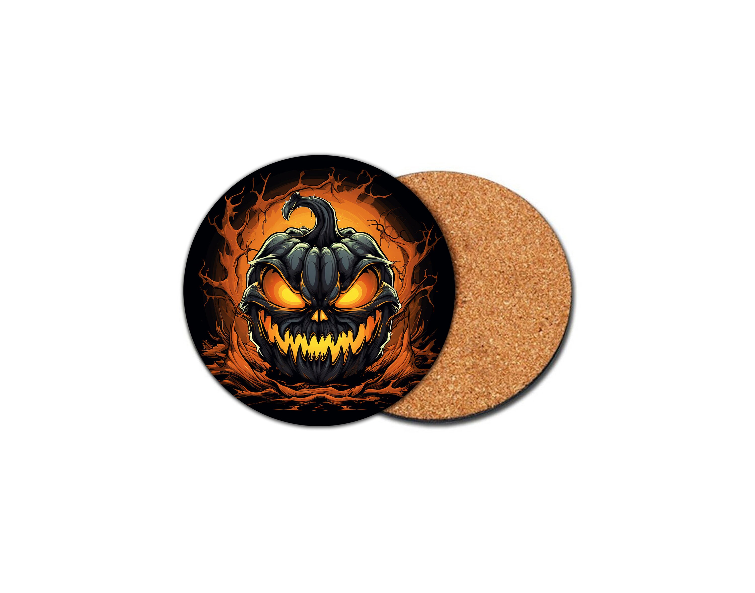 Halloween Coasters Pumpkin Ceramic Coasters Set of 4 Halloween - Etsy