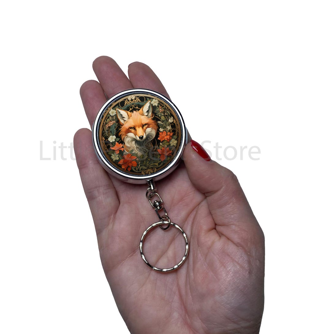 Fox Keychain Ashtray, William Morris Style Art Nouveau Floral Design ...