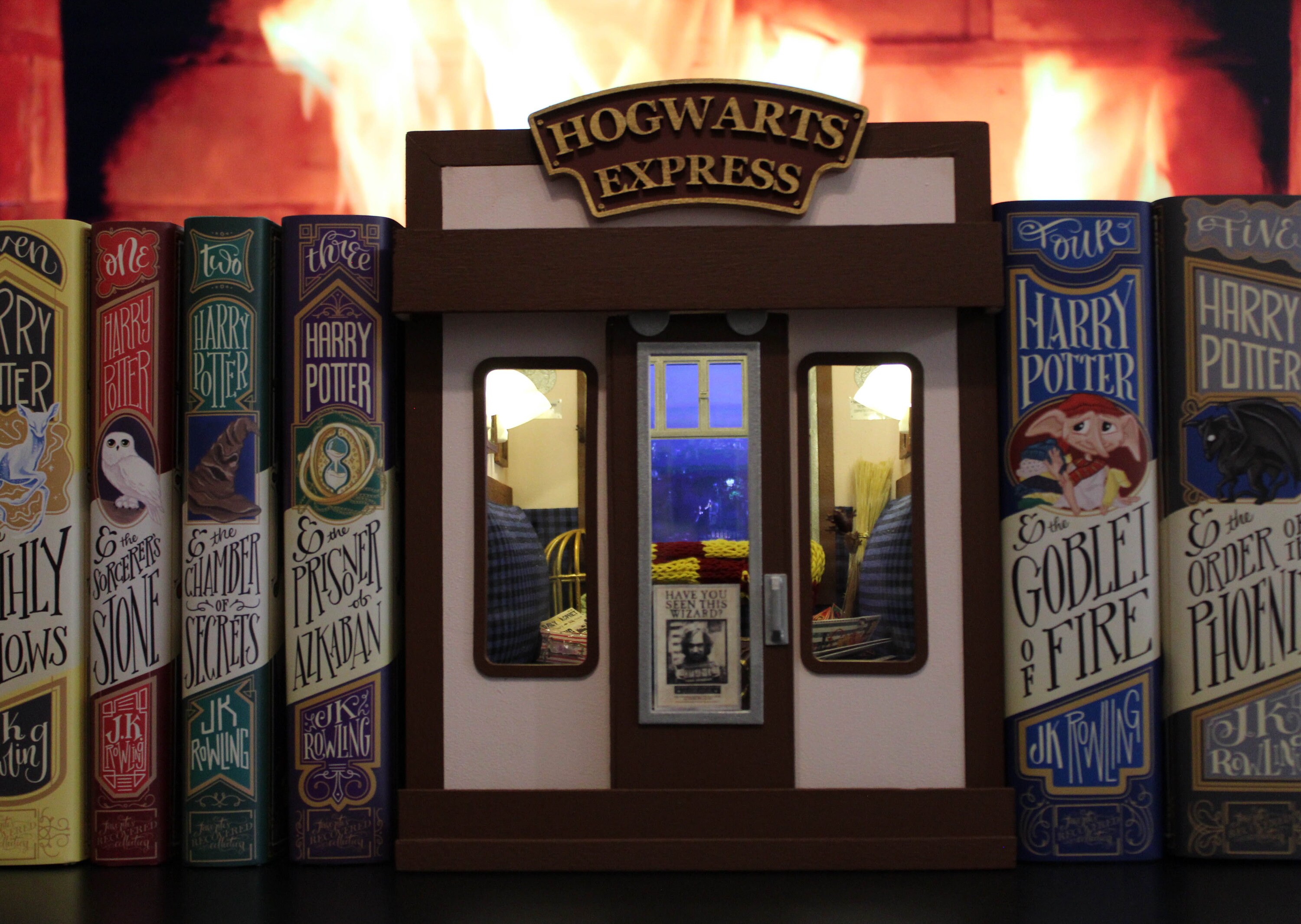 Digital Version of Hogwarts Express Inspired Booknook, Shelf Insert ...
