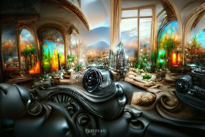 Abstract Art Palatial Interior - Etsy