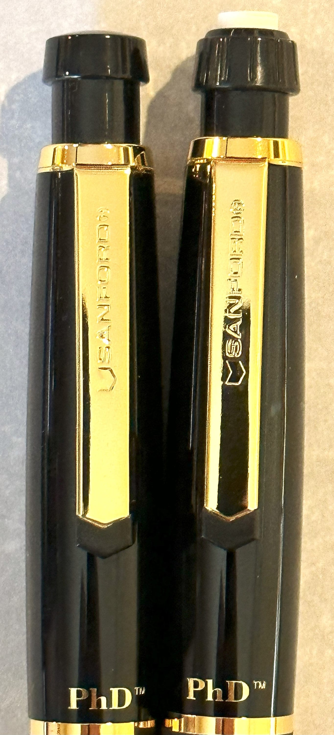 Sanford Phd Pen & Pencil Set: 18K Gold-plated, Gloss Black, Boxed - Etsy