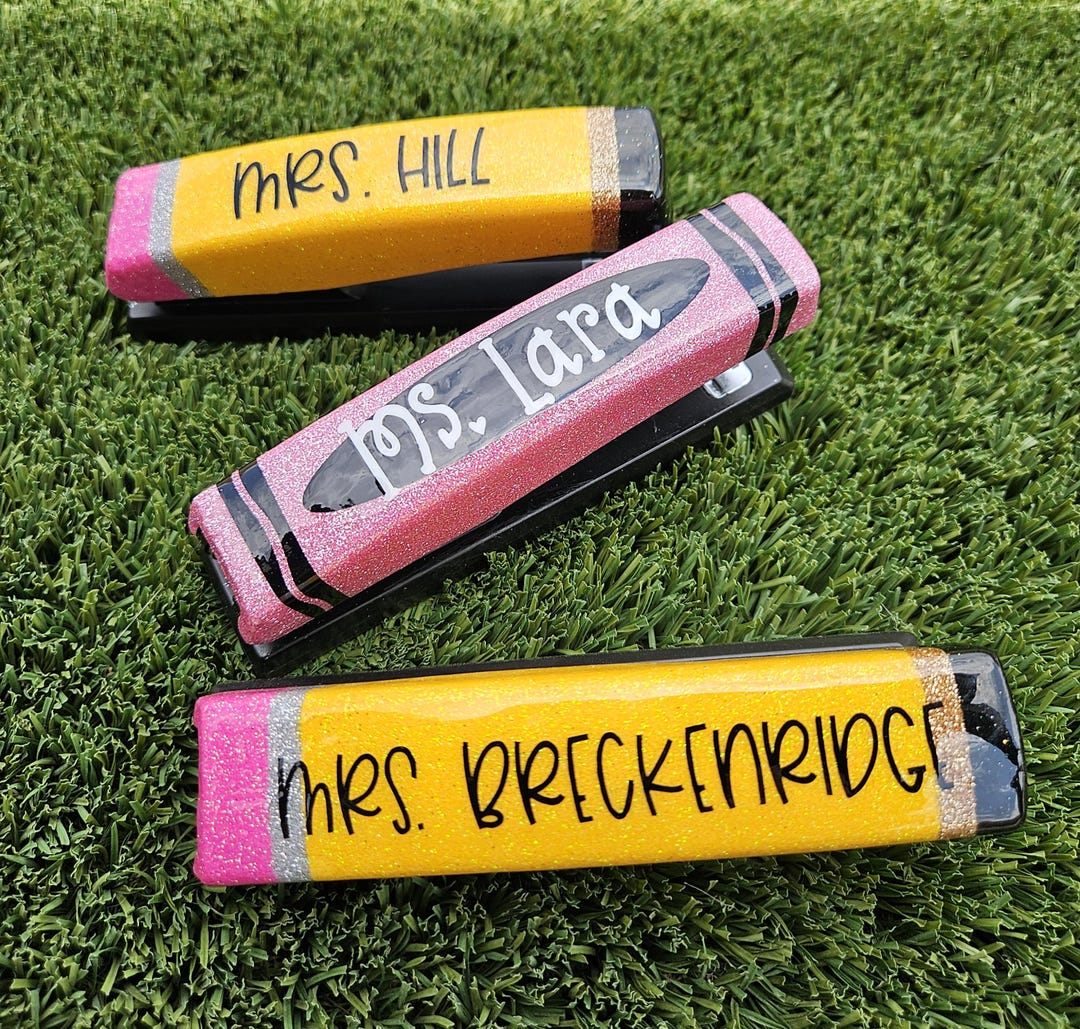 Personalized Stapler, Teacher Gift, Pencil Stapler, Custome Pencil ...