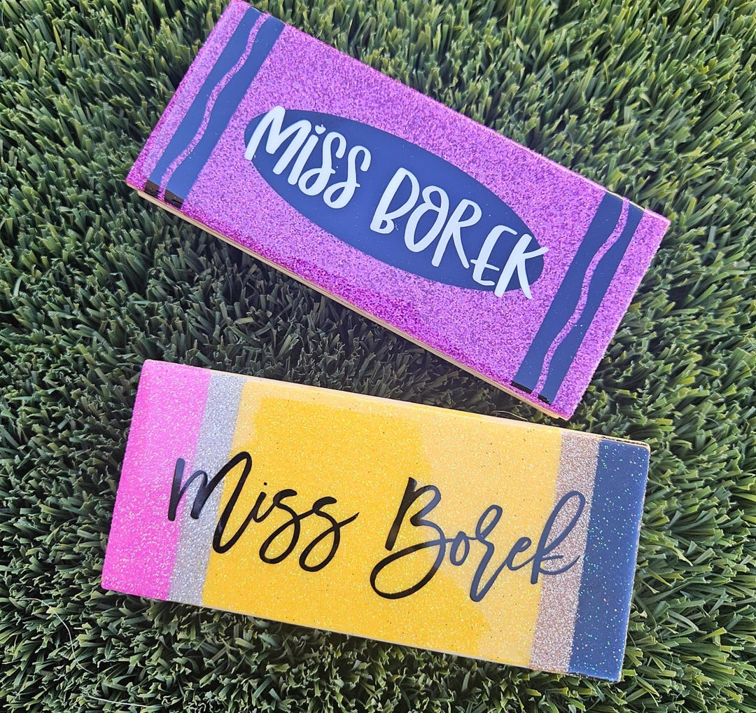 Personalized Board Erasers, Teacher Gift, Pencil Board Eraser, Crayon ...