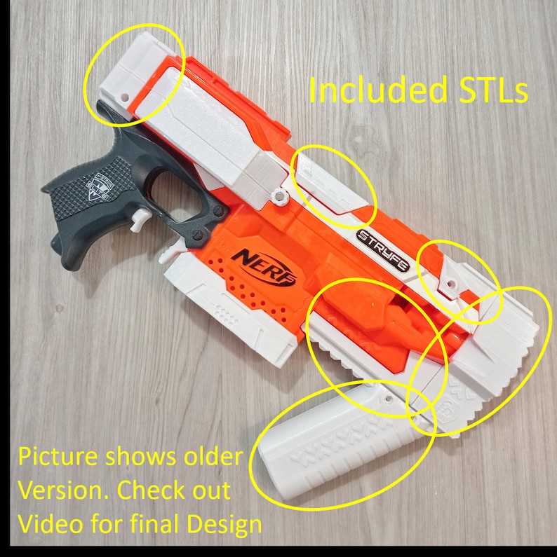 3D Printable Nerf Stryfe Body Kit Digital STL Files Only - Etsy