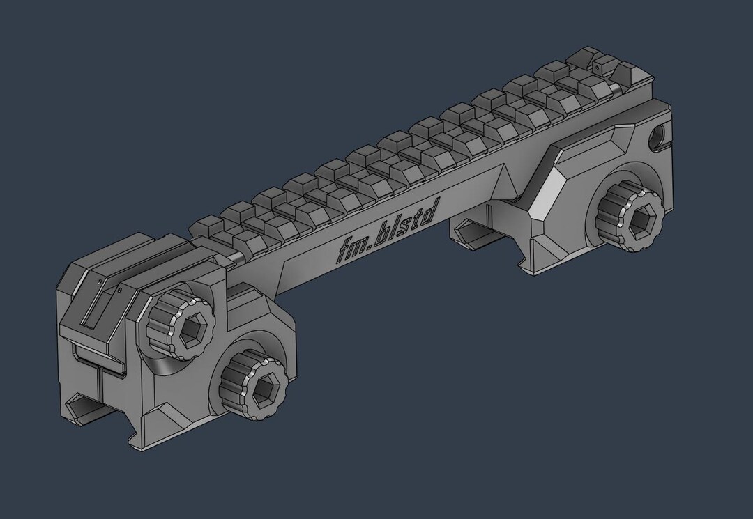 3D Printable Rail Riser for Nerf and Other Toy Blasters - Digital STL ...