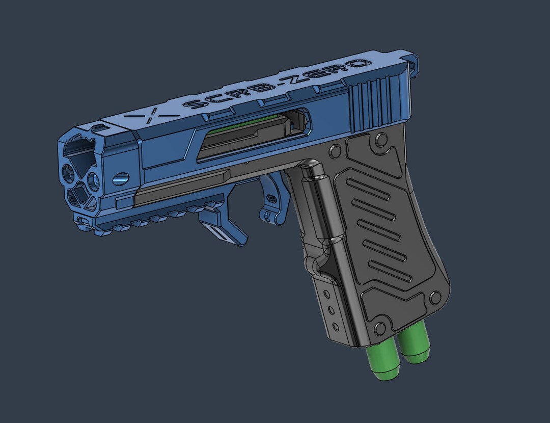 SCRB-ZERO 3D Printable, String Powered, Dart Blaster for Elite Darts ...