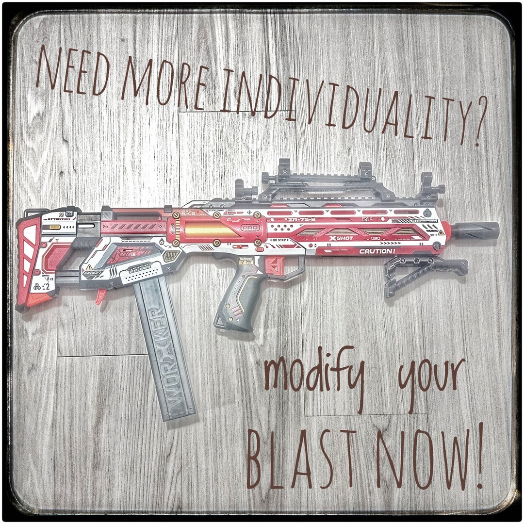 3D Printable Mod Kit for X-shot Longshot Pro Digital STL - Etsy UK