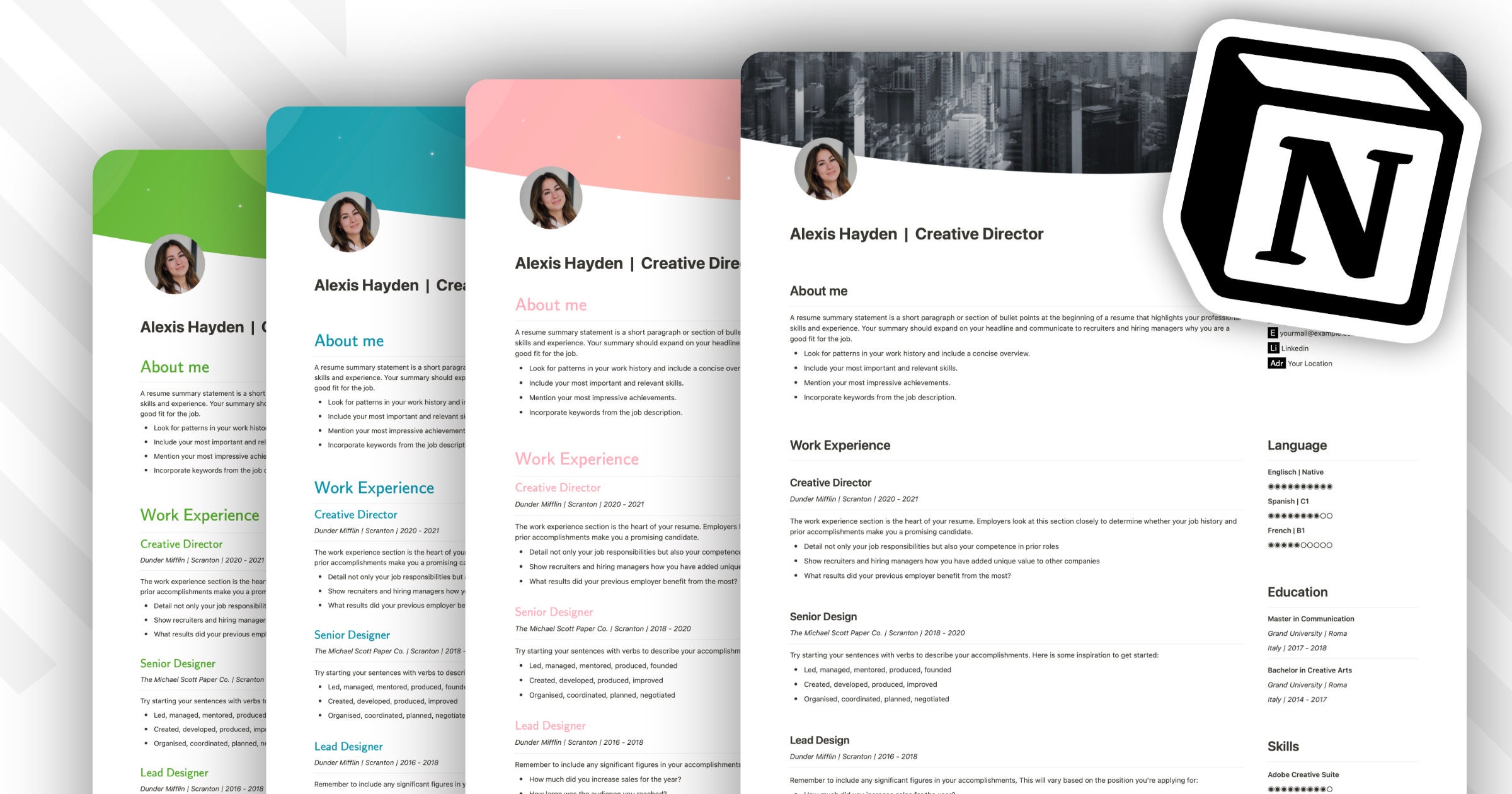 Notion - Aesthetic Resume/cv Template - Minimalistic and Functional to ...
