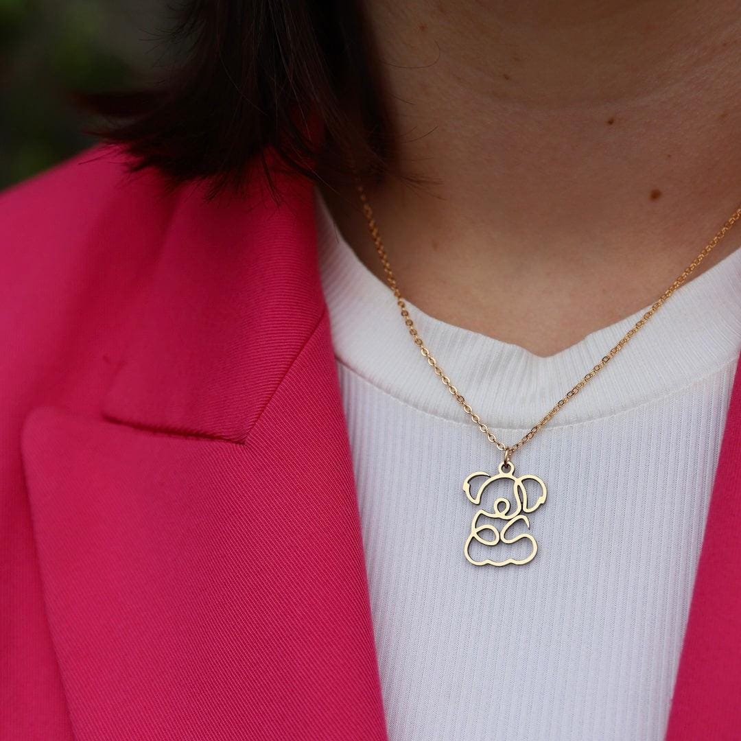 Koala One Line Necklace - Totem Animal Jewelry - Gold or Silver ...
