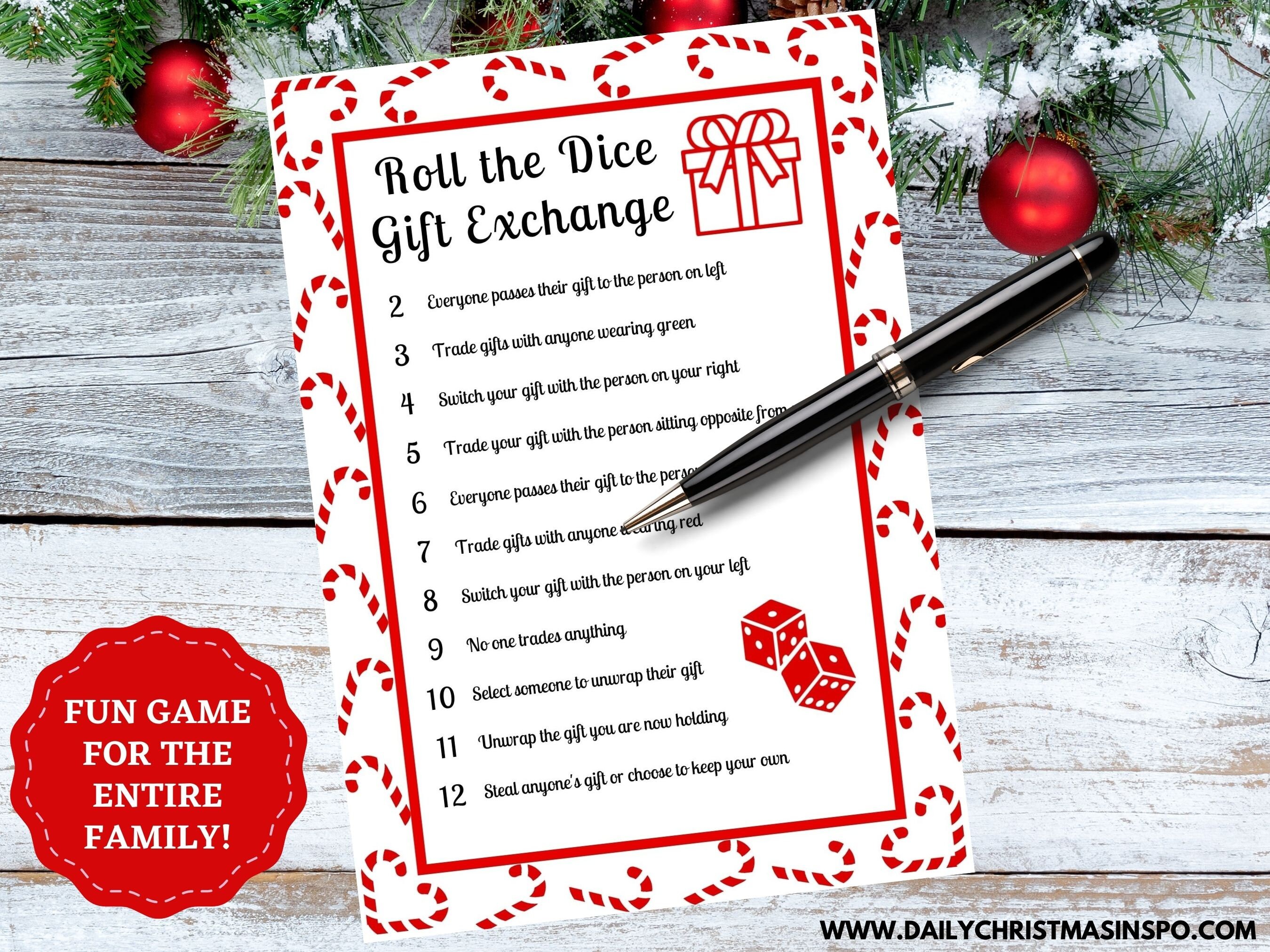 Instant Download Christmas Gift Exchange | Pass the Present | Holiday ...