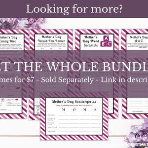 Mother's Day Scavenger Hunt Game | Printable Mothers Scavenger Hunt ...