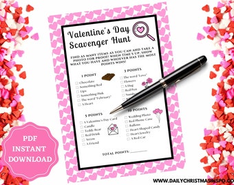 Valentine's Day Scavenger Hunt - Etsy