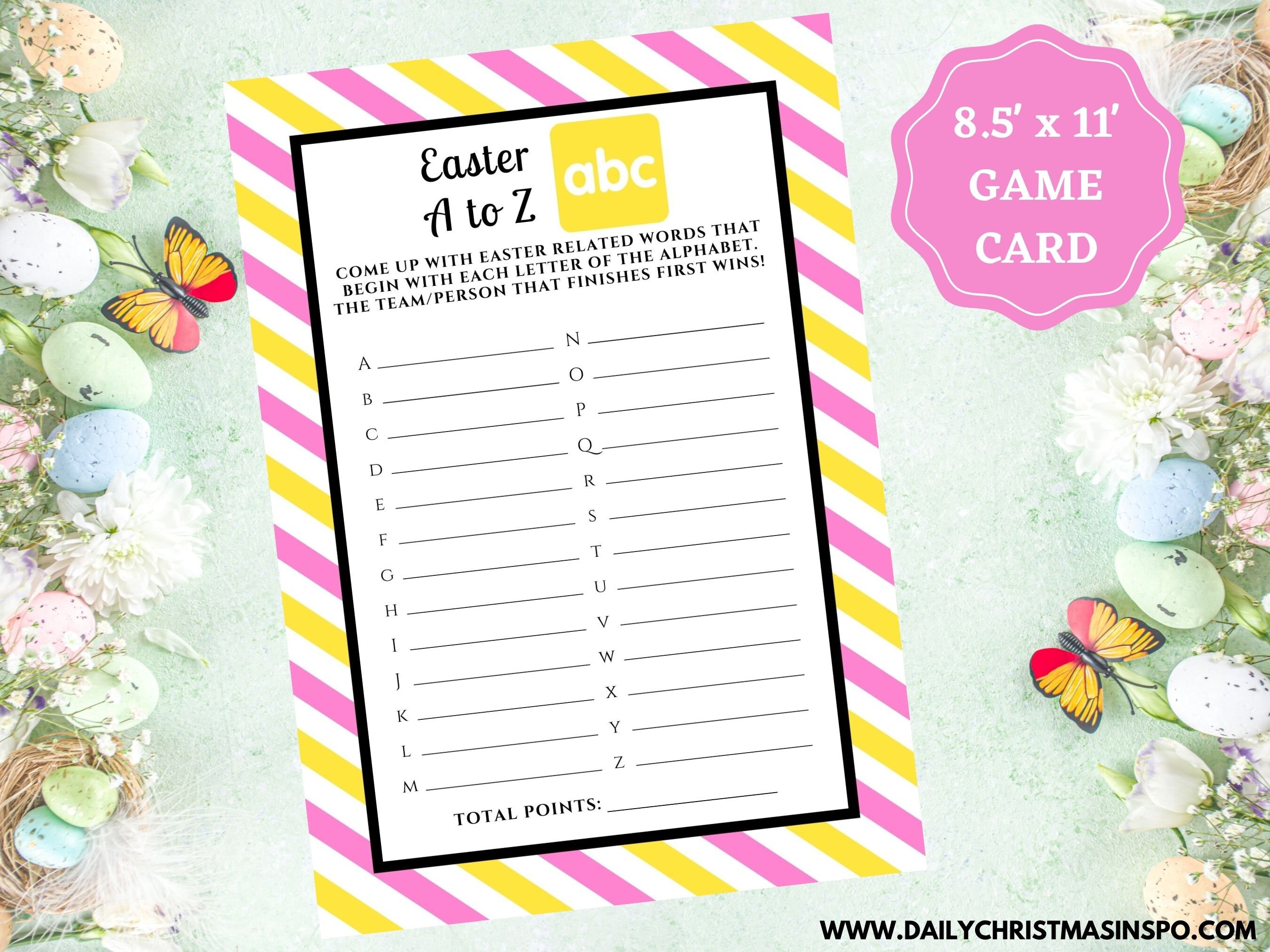 Easter A to Z Game | Easter Printable Alphabet Game | Printable Easter ...