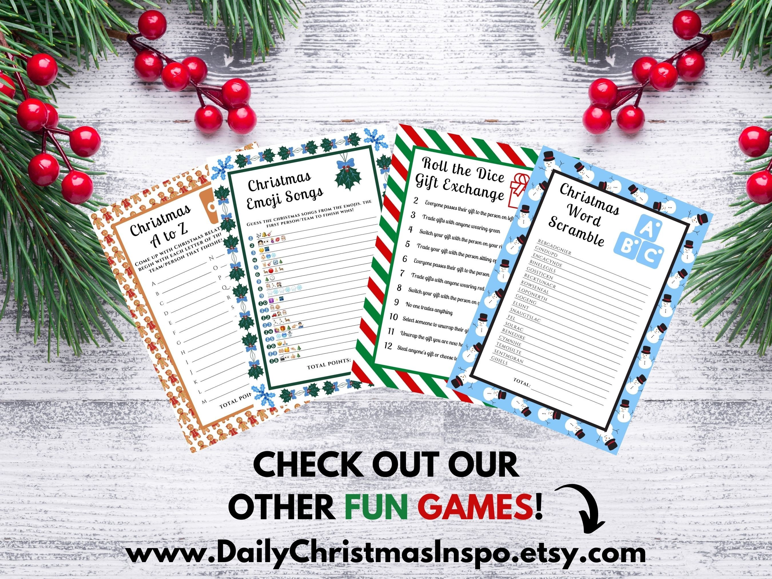 Instant Download Printable Christmas Word Search Game | Holiday Word ...