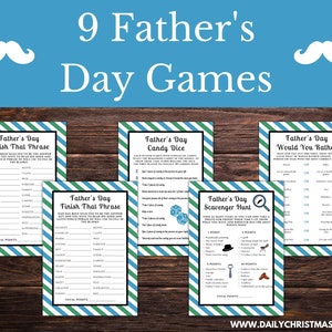 Fathers Day Game Bundle | Printable Father's Day Games for Kids ...