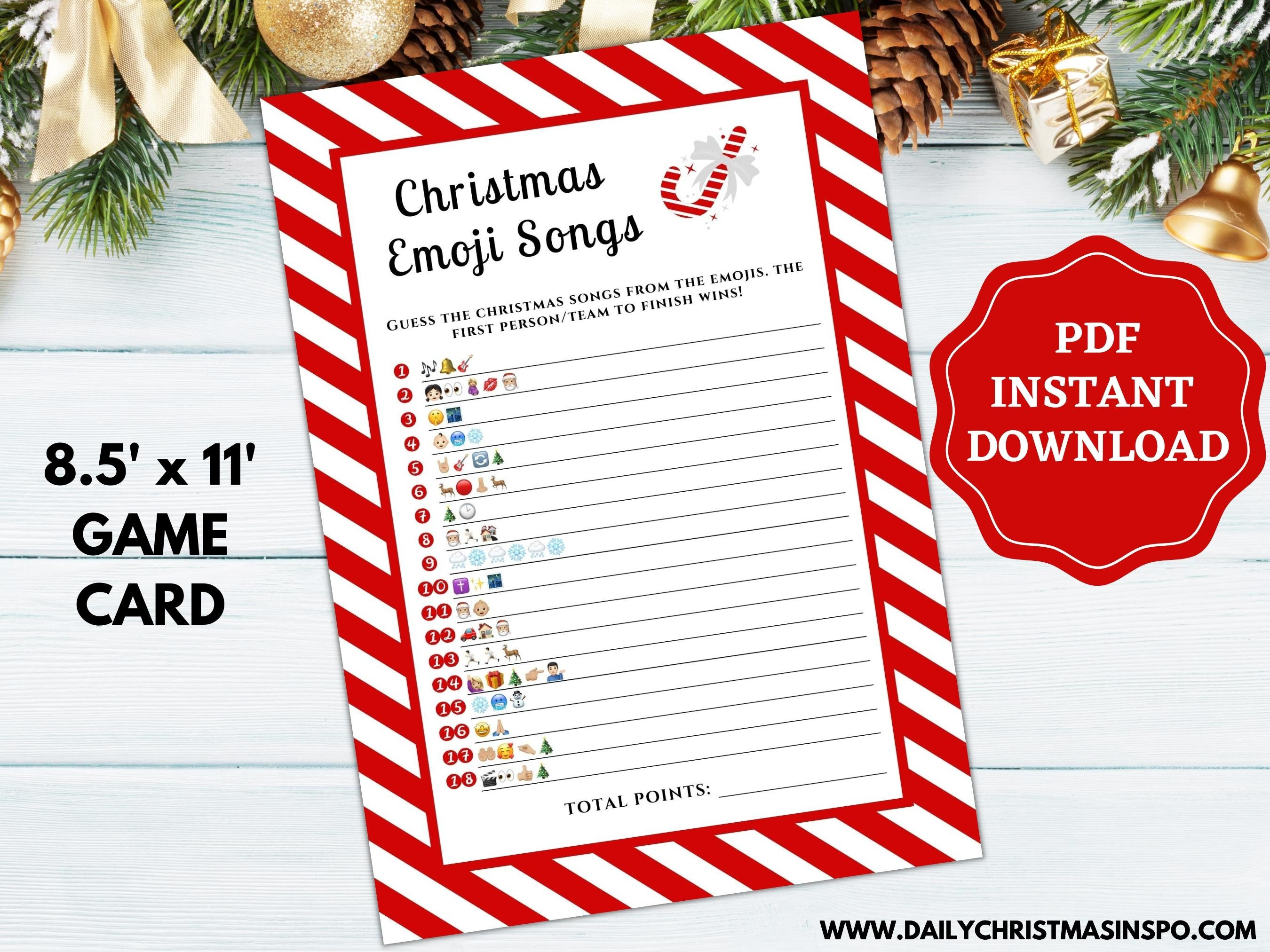 Christmas Emoji Songs Guessing Game | Xmas Emoji Quiz | Holiday Party ...