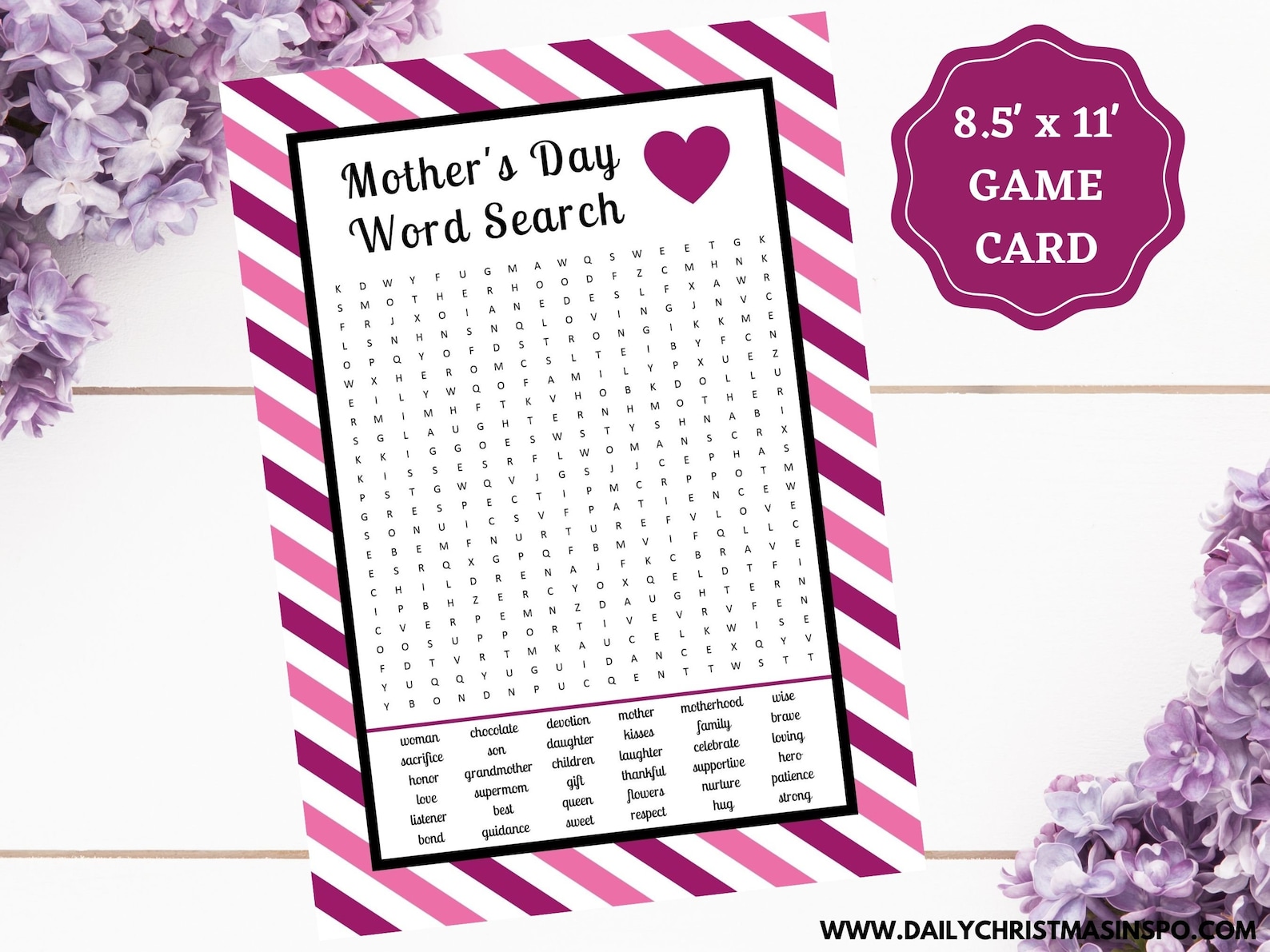 Mother's Day Word Search Game | Printable Mothers Day Word Find Game ...