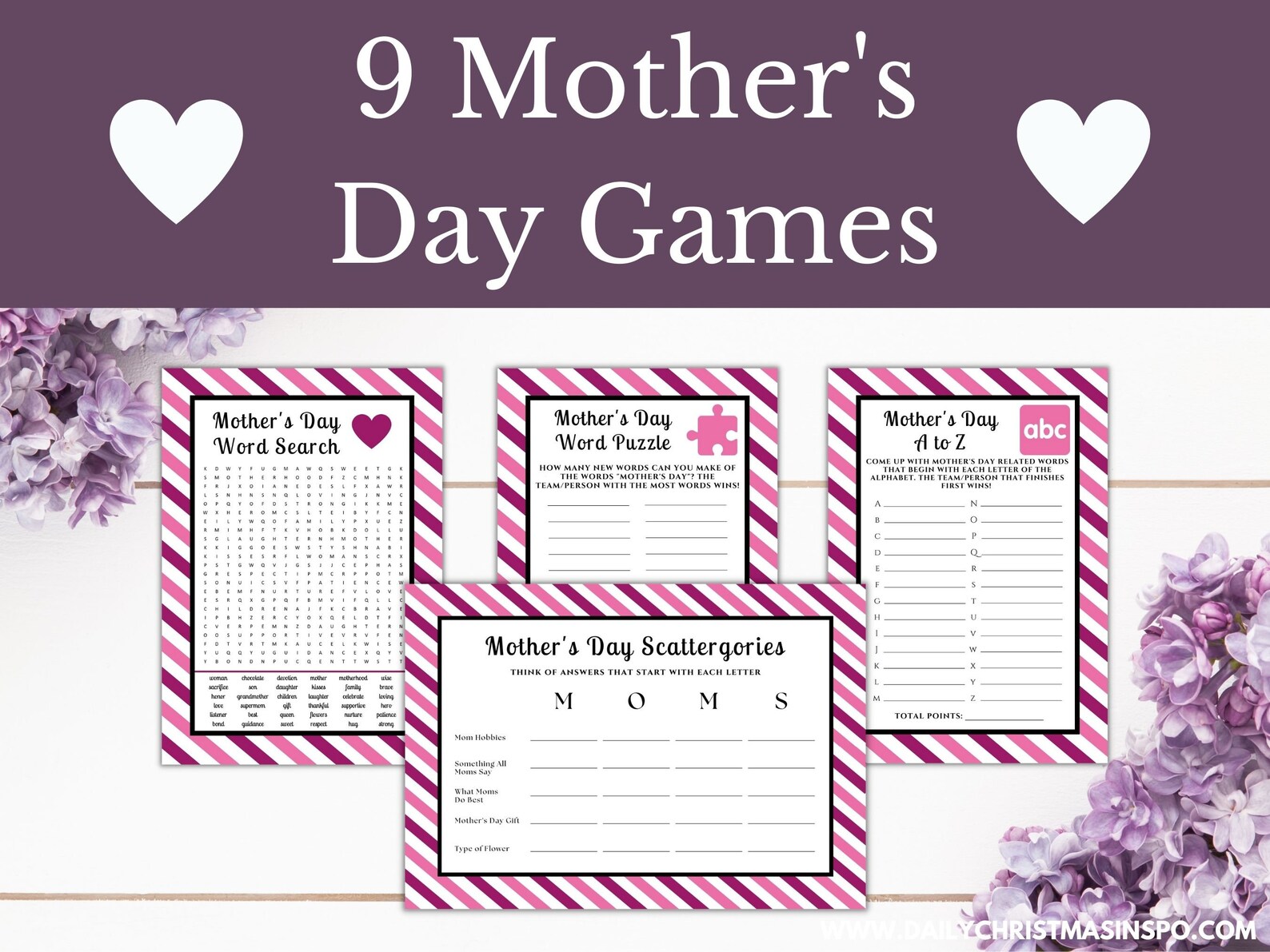 Mothers Day Game Bundle | Printable Mother's Day Games for Kids ...