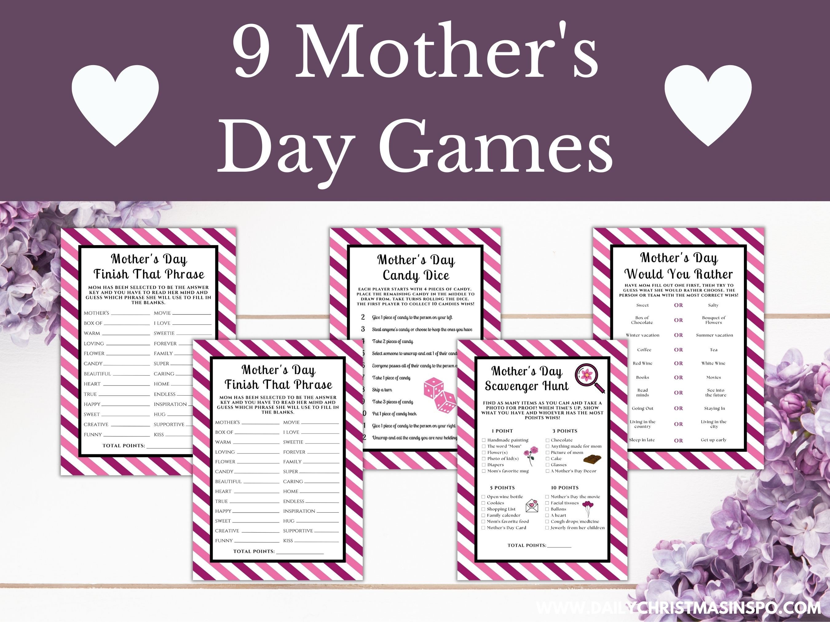 Mothers Day Game Bundle | Printable Mother's Day Games for Kids ...