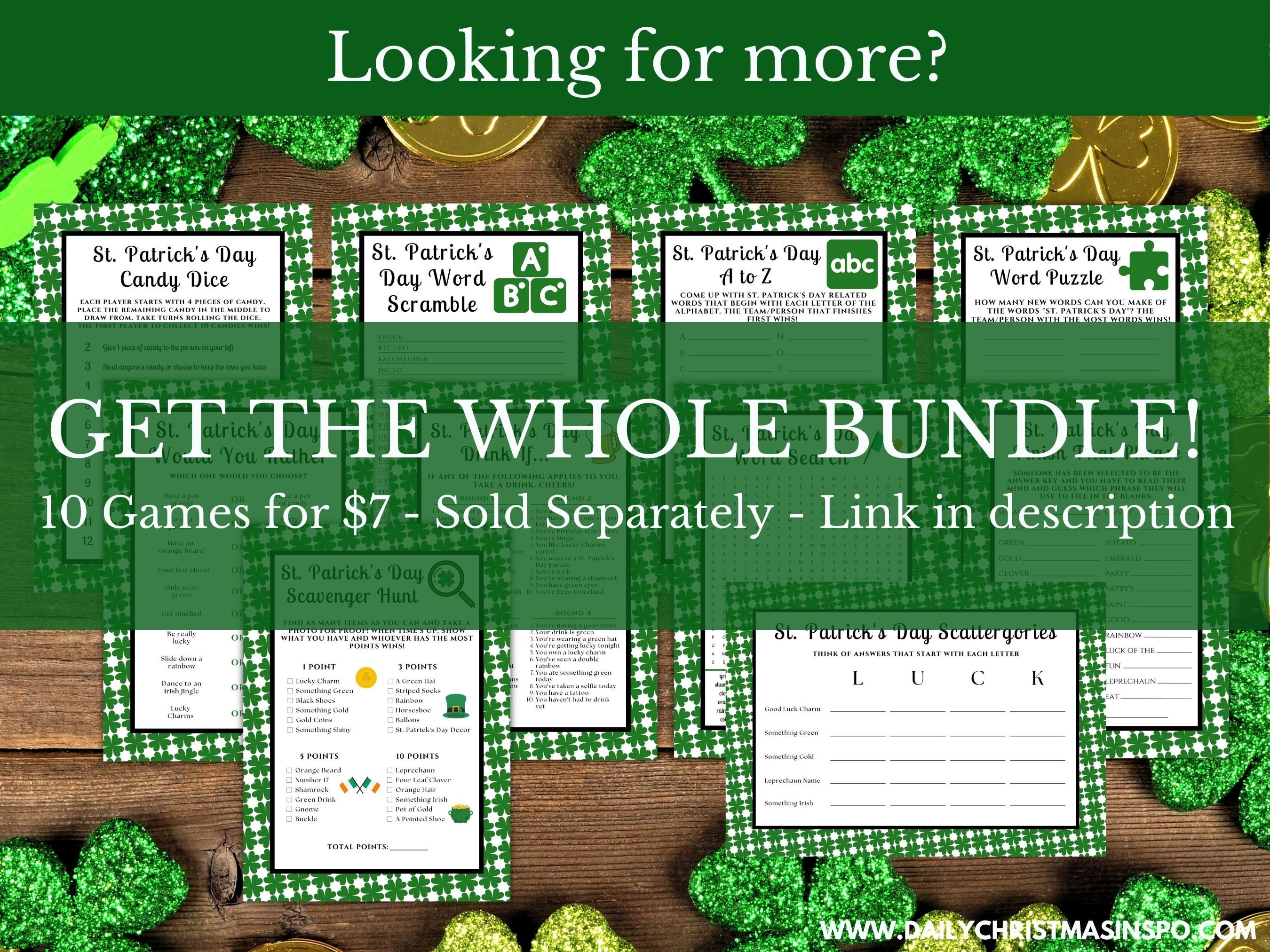 St Patricks Day Word Scramble Game | St Patrick's Day Party Game | St ...