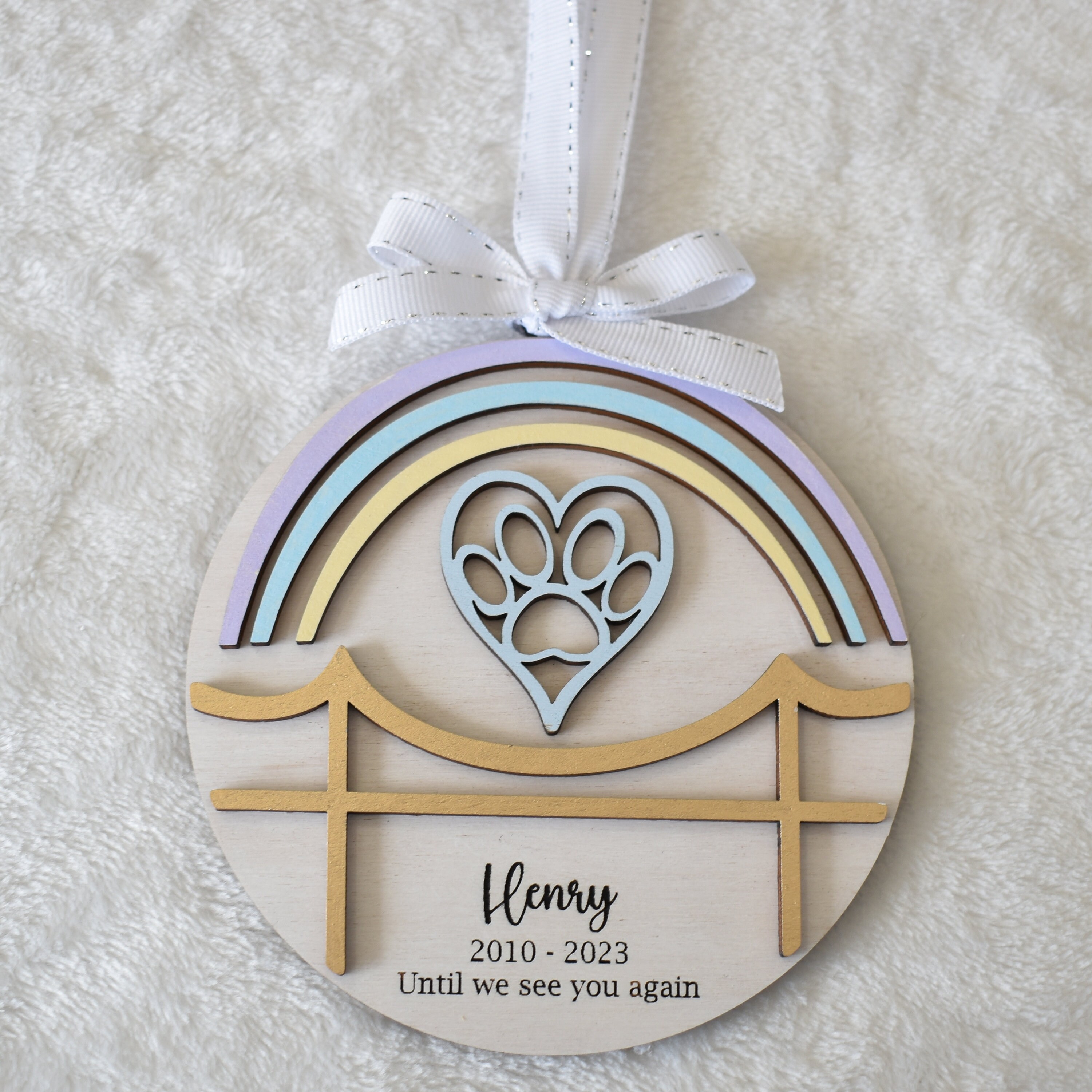 Personalized Pet Memorial Christmas Ornament • Rainbow Bridge Gifts ...