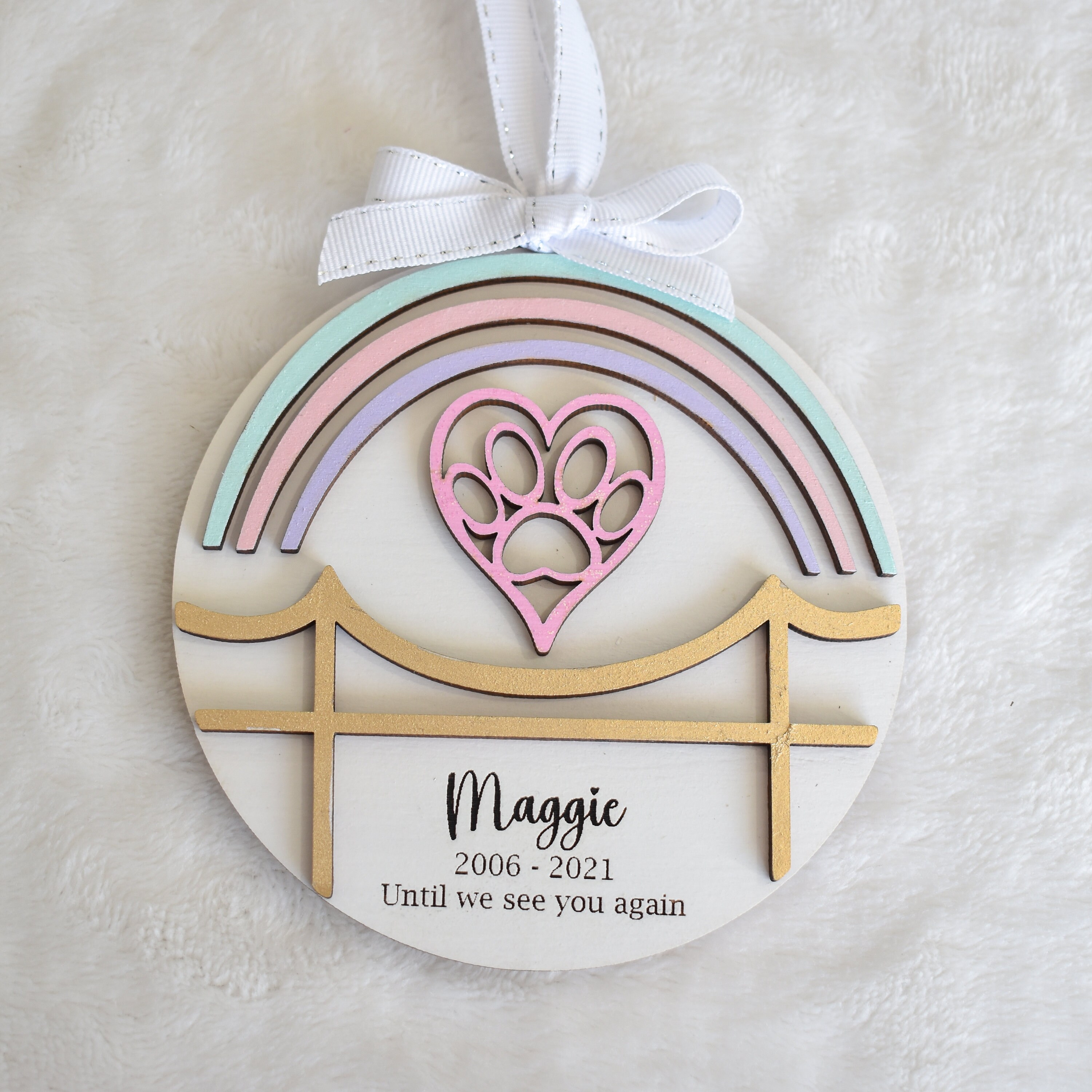 Personalized Pet Memorial Christmas Ornament • Rainbow Bridge Gifts ...