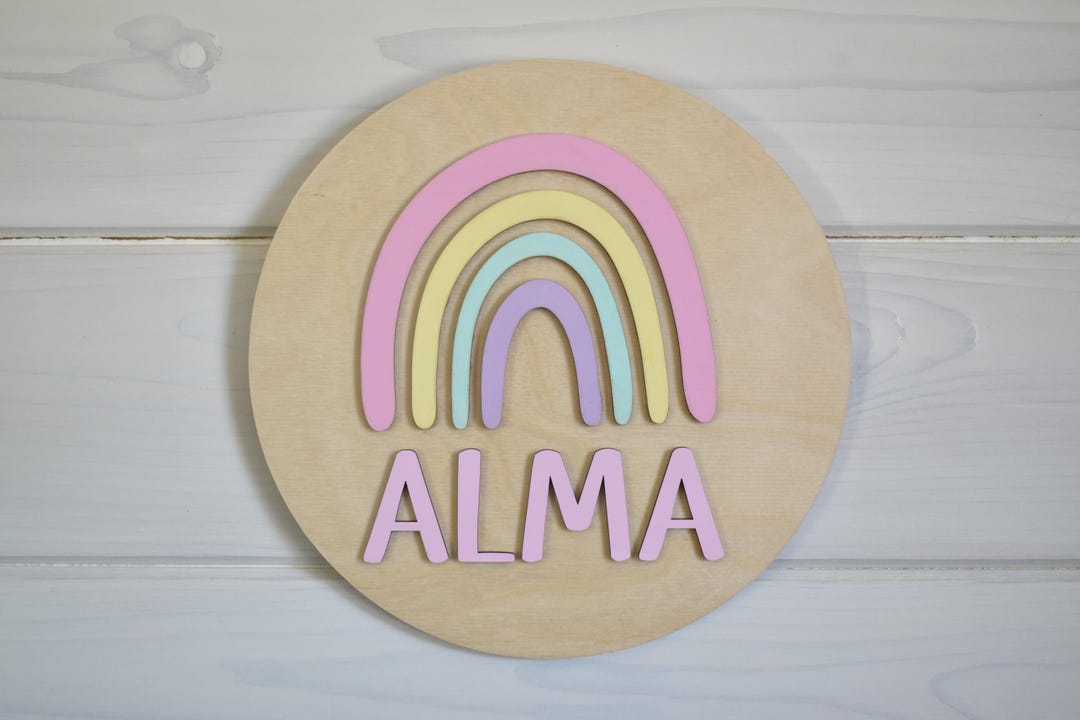 Rainbow Name Sign, Personalized Sign, Rainbow Decor - Etsy