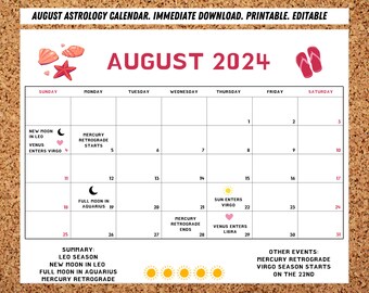August 2024 Digital Calendar Red Poppy Flowers Planner Editable ...