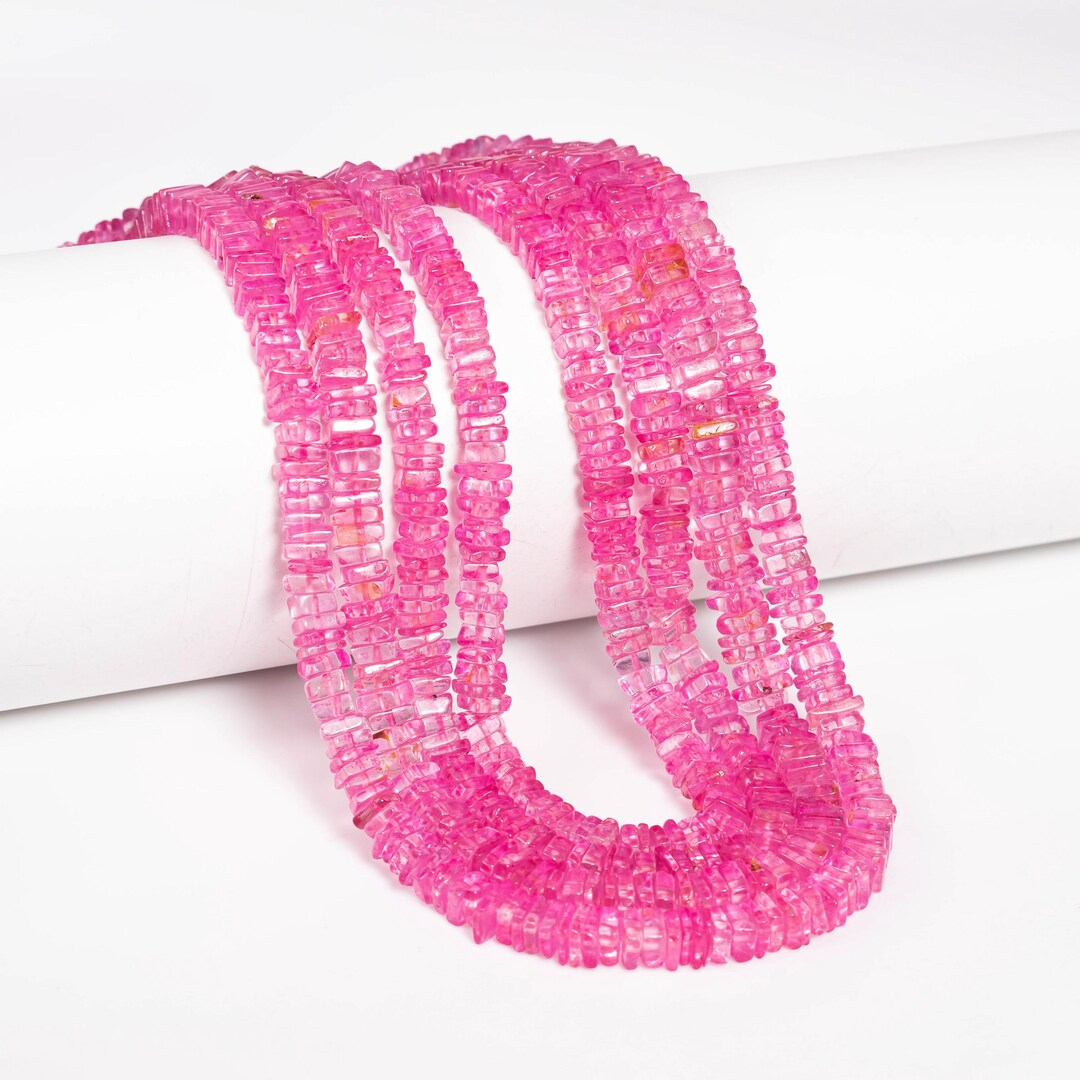 Top Beautiful Pink Topaz Square Beads, 5-6 MM Topaz Beads, 16 Inch ...