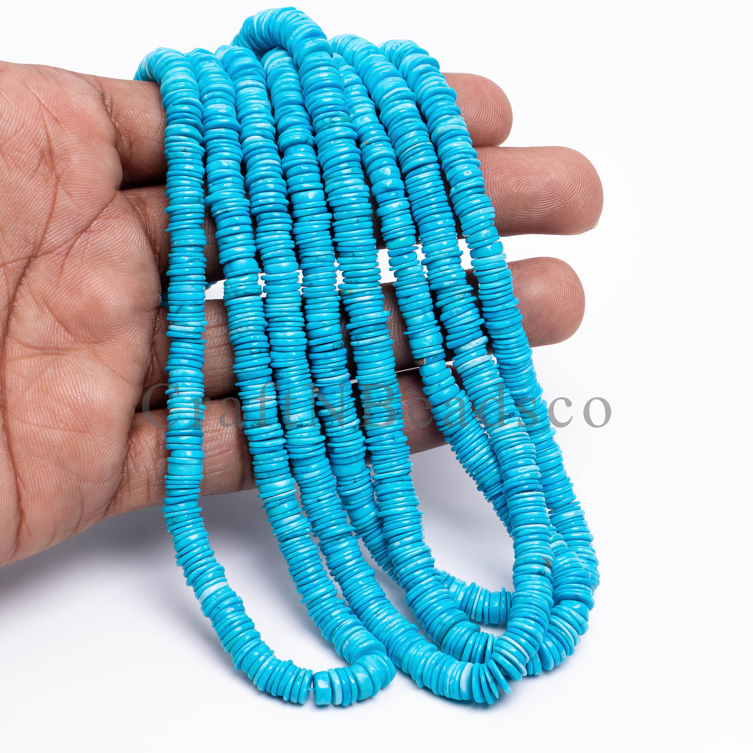 Turquoise Heishi Disc Wheel Shape Gemstone Beads Strand Top Quality ...
