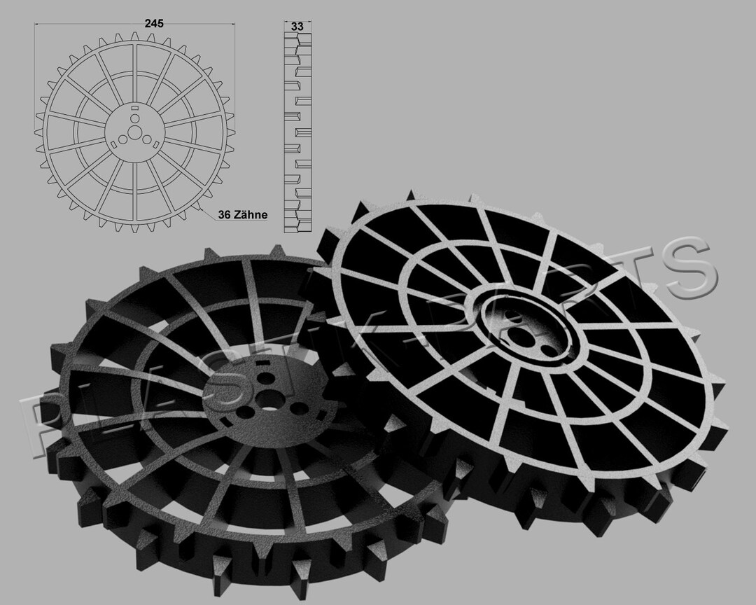 Drive Wheels Set of 2 Offroad Profile Husqvarna Automower 320 420 440 ...