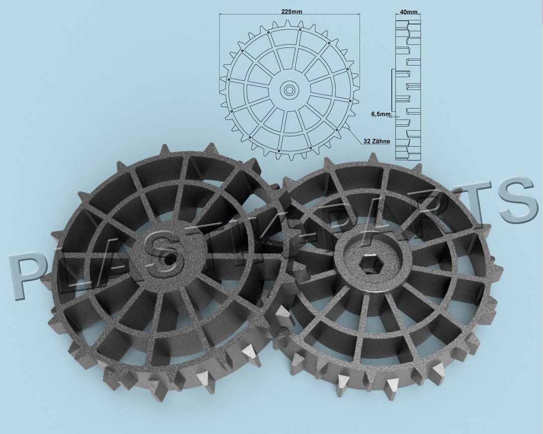 Drive Wheels Set of 2 Off-road Profile WIPER Premium C6 C8 C12 C20S C80 ...