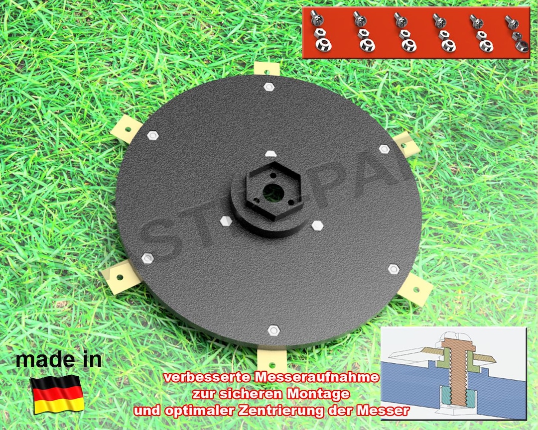 Knife Disc 6 Blades Knife Plate Ecovacs GOAT G1 800 2000 O500 O800 ...