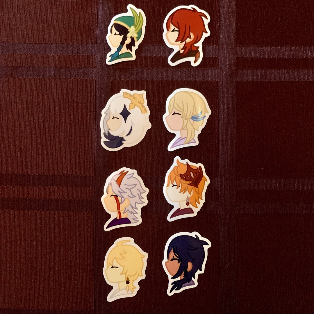 Genshin Impact-inspired Side Profile Stickers Kaeya Diluc Venti Paimon ...