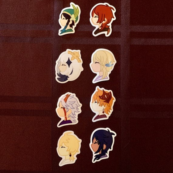 Genshin Impact-inspired Side Profile Stickers Kaeya Diluc - Etsy
