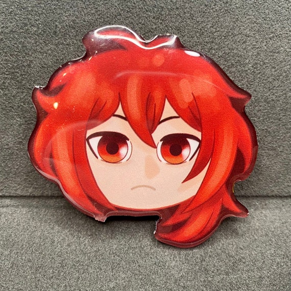 Genshin Impact-inspired Fan-made Cute Diluc Chibi Face Phone | Etsy